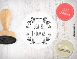 Hochzeitsstempel Lea - personalisiert mit euren Namen